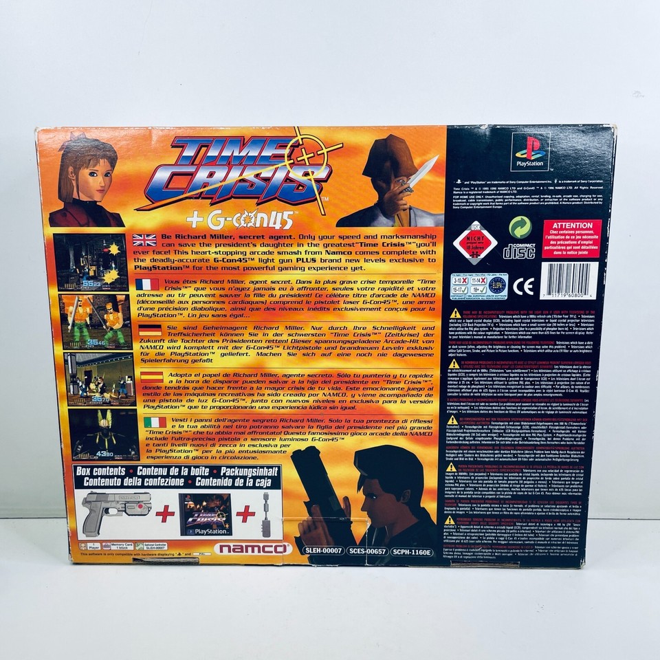 Time Crisis + G-Con Namco Gun NPC-103 PS1 PlayStation 1 PAL - Boxed ...