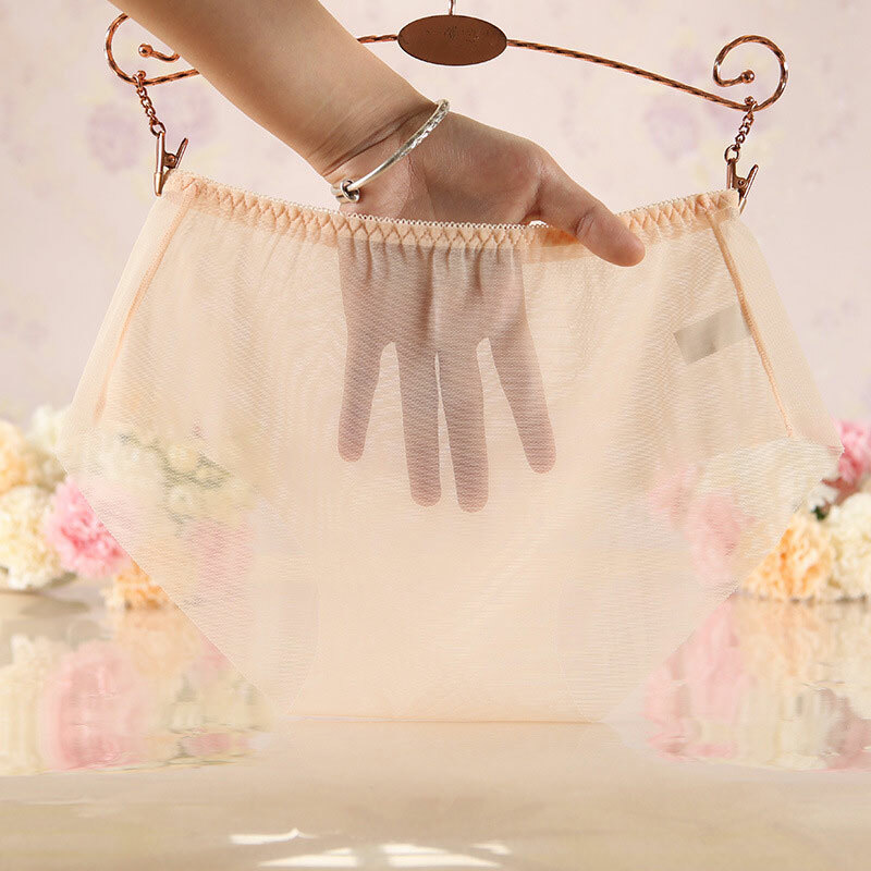 Women's See Through Sheer Briefs Mesh Panties Sexy Underwear Lingerie ...