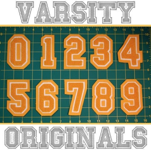 Chenille Varsity Number Patches 0-9 (11 Colors) School Number Patch ...