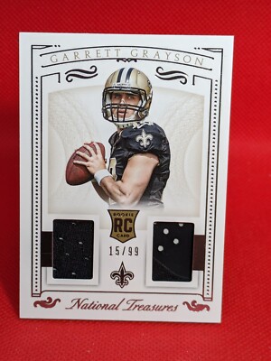 Garrett Grayson 2015 National Treasures RC Dual Jersey Patch #RDM-GG ...
