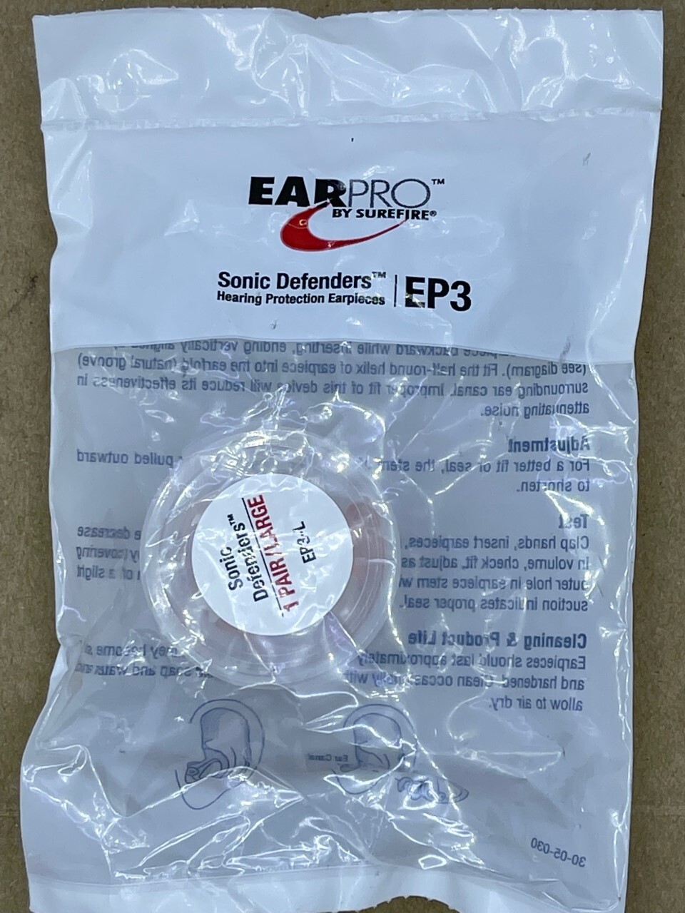 NEW SUREFIRE EARPRO SONIC DEFENDERS HEARING PROTECTION EARPIECES EP3 ...