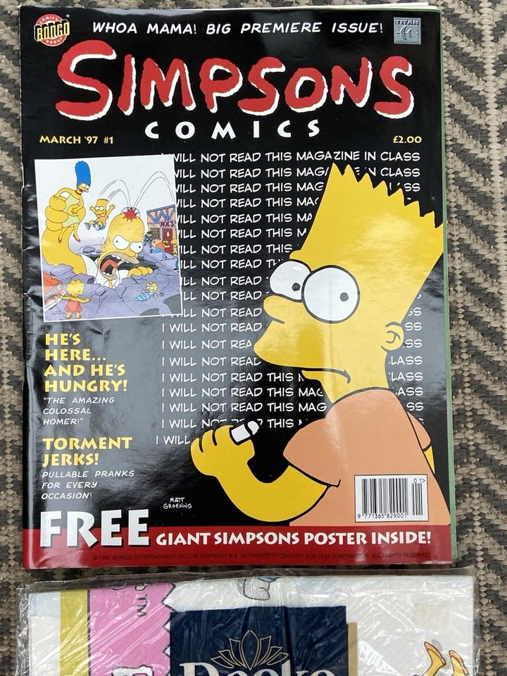 The Simpsons Comics #1 Number One Poster In Comic & Deeko Simpsons ...
