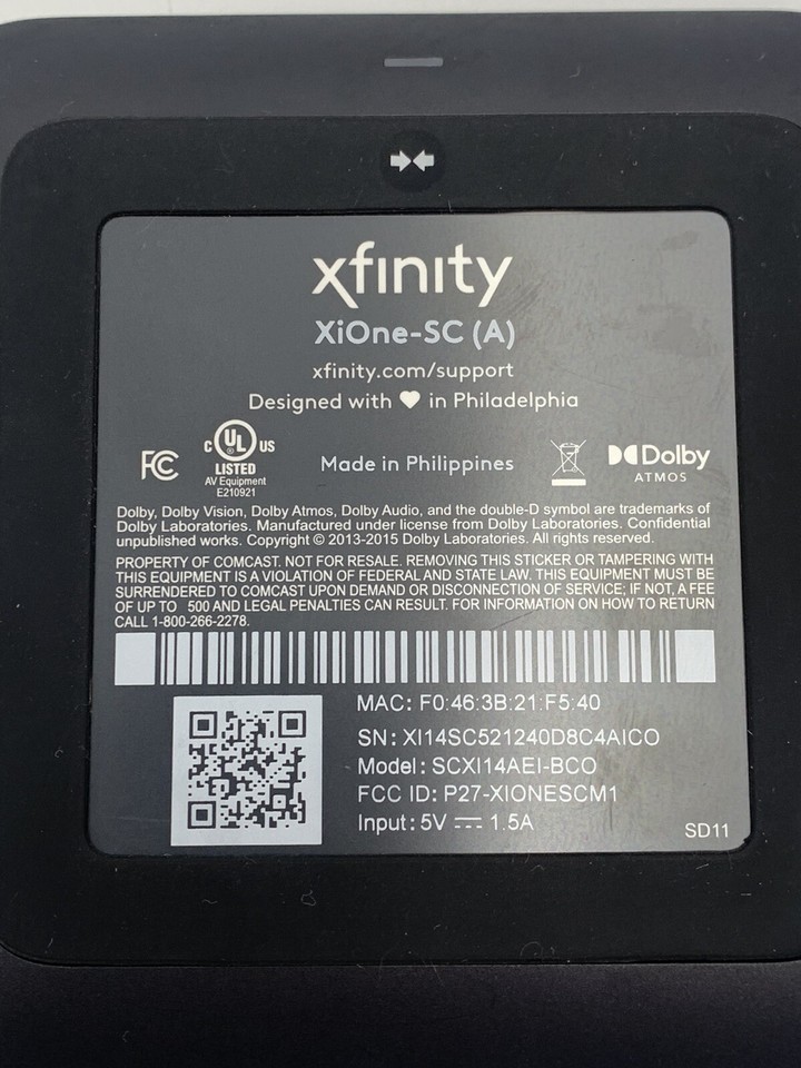 Xfinity XiOne-SC(A) - Streaming Device TV Box SCXI14AEI-BCO- NO Cables ...