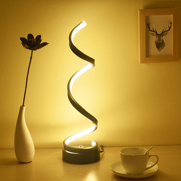 Dimmable LED Reading Light Desk Bedside Lamp ON/OFF Plug Bedroom Office ...
