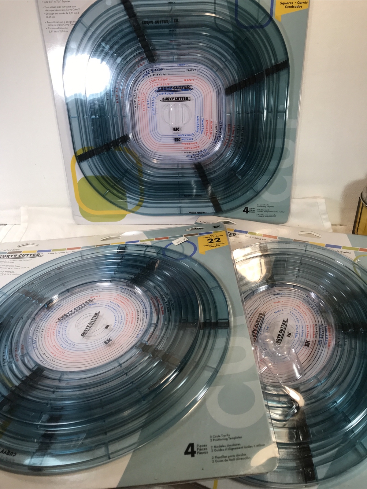 Lot of Cutter Bee Curvy Cutter Templater: Circle, Oval, Square. | eBay