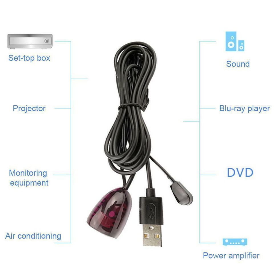 Infrared USB Remote Control Receiver Extender Repeater 5V Adapter ...