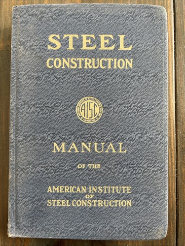 AISC Steel Construction Manual 1952 Fifth Edition 14th Printing | eBay