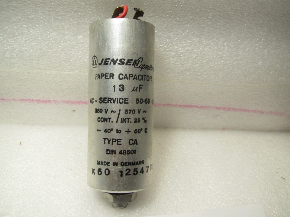 JENSEN 1.3 uf 380VAC~450VDC Low ESR PAPER IN OIL CAPACITOR DENMARK | eBay