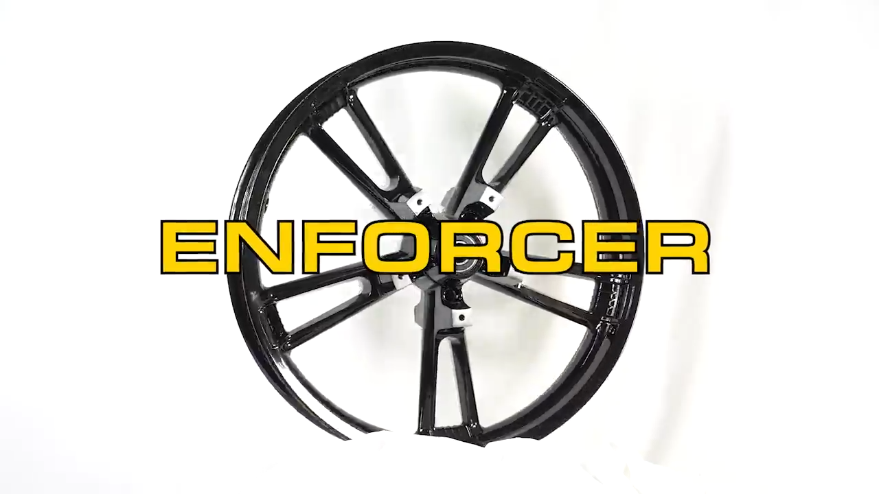 21" 21X3.5 ENFORCER WHEEL BLACK FOR HARLEY TOURING BAGGER MODELS FRONT ...