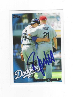 Signed Autographed RANDY WOLF Los Angeles Dodgers 2010 Topps card #279 ...