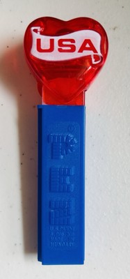 Crystal Heart USA - PEZ Dispenser - RED WHITE & BLUE | eBay