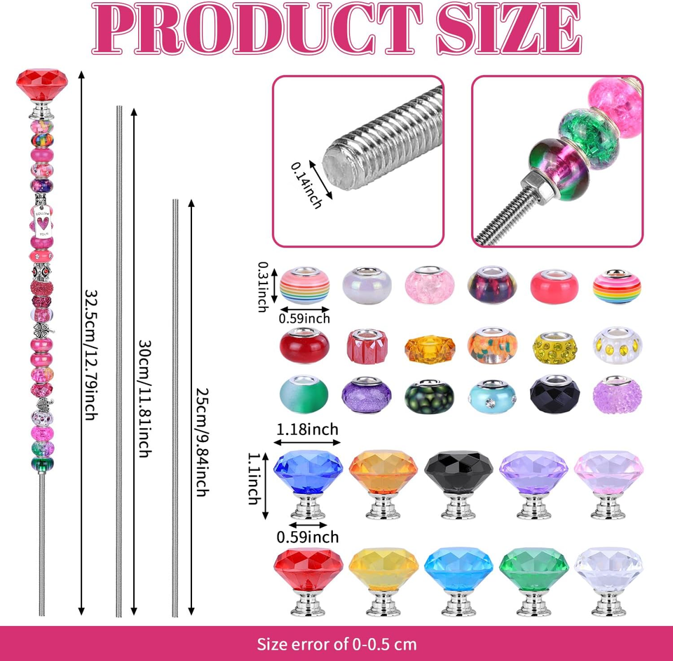 AIPRIDY 275 Pcs DIY Fairy Wand Garden Stakes Kit,Multiple Color Scheme ...