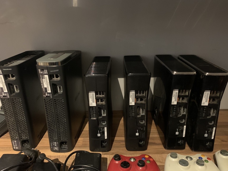 Xbox 360 Joblot Bundle consoles including controllers & power bricks ...