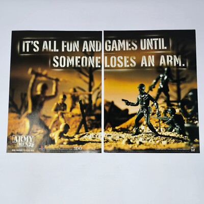 Army Men 3D Sony PlayStation 1 PS1 3DO All Fun Print Ad/Poster Official ...
