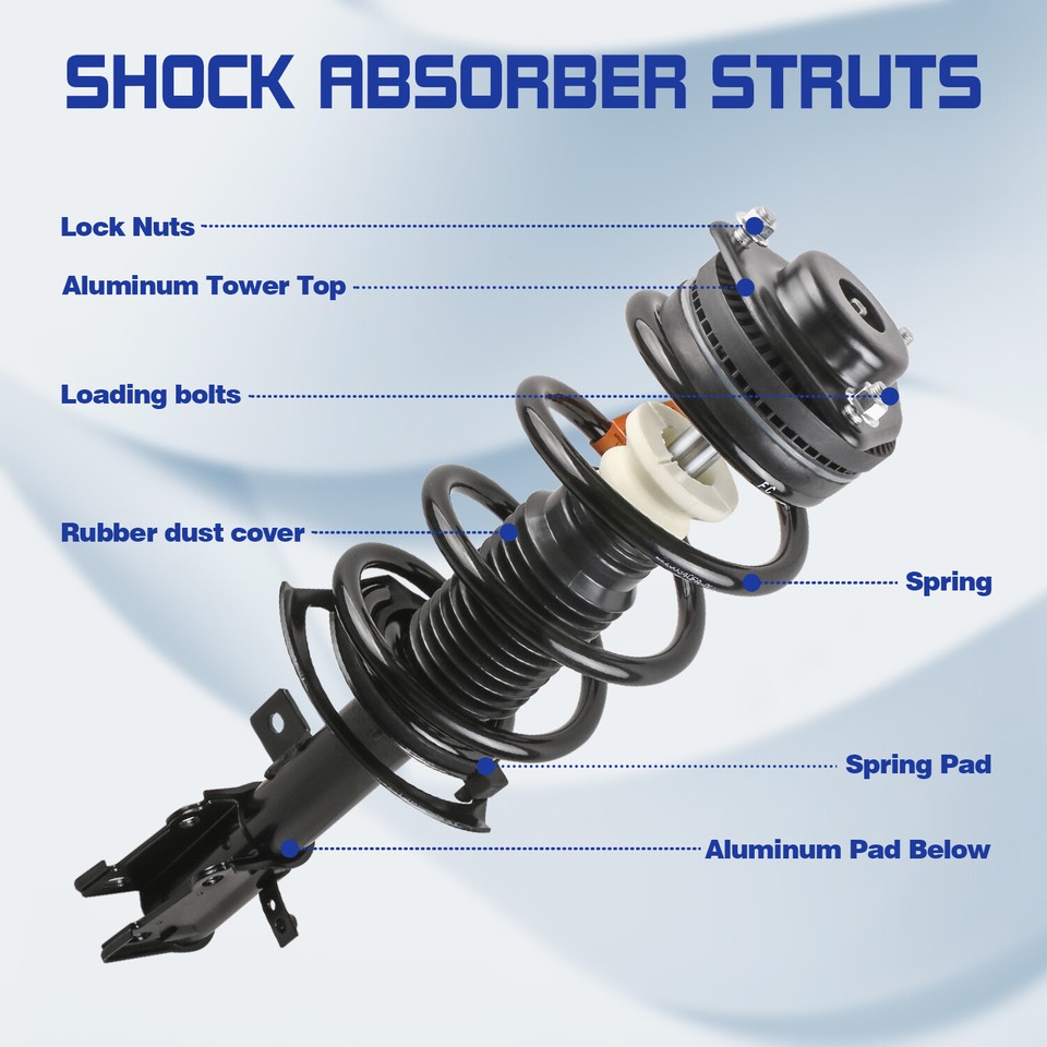 Set(4) Front & Rear Struts Shocks w/Coil Spring FIT 2011-13 Toyota ...