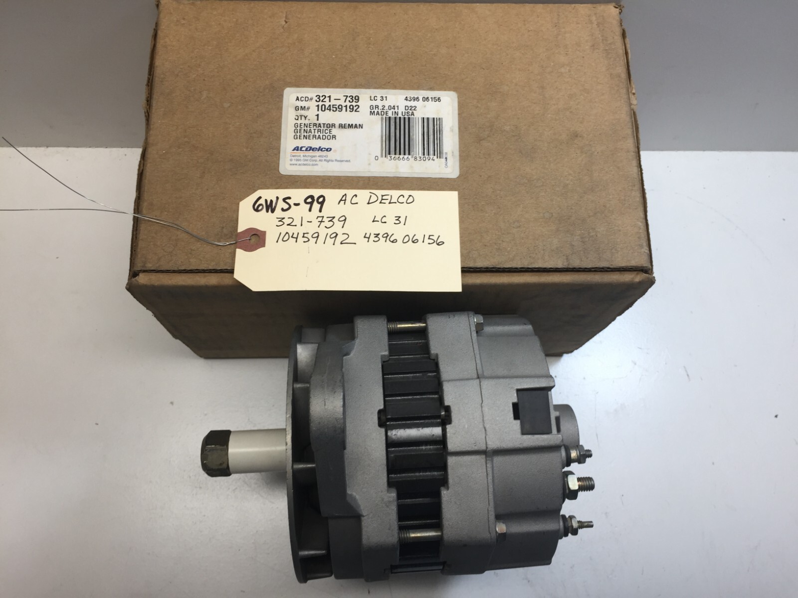 NEW ACDELCO 321-739 GM 10459192 GENERATOR 4396 06156 | eBay