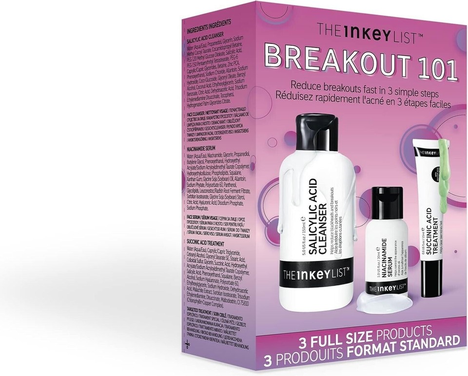 The INKEY List Breakout 101 Kit | Clear Skin Starter Kit [Damaged Box ...