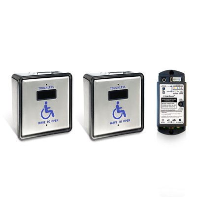 Wireless Handicap Door Opener Sensor Switch Touchless Wave to Open,4 ...