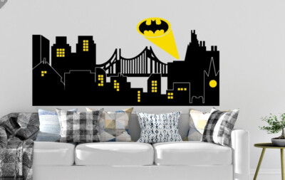Gotham City Skyline Batman Inspired Design Hero Wall Art Decal Vinyl ...