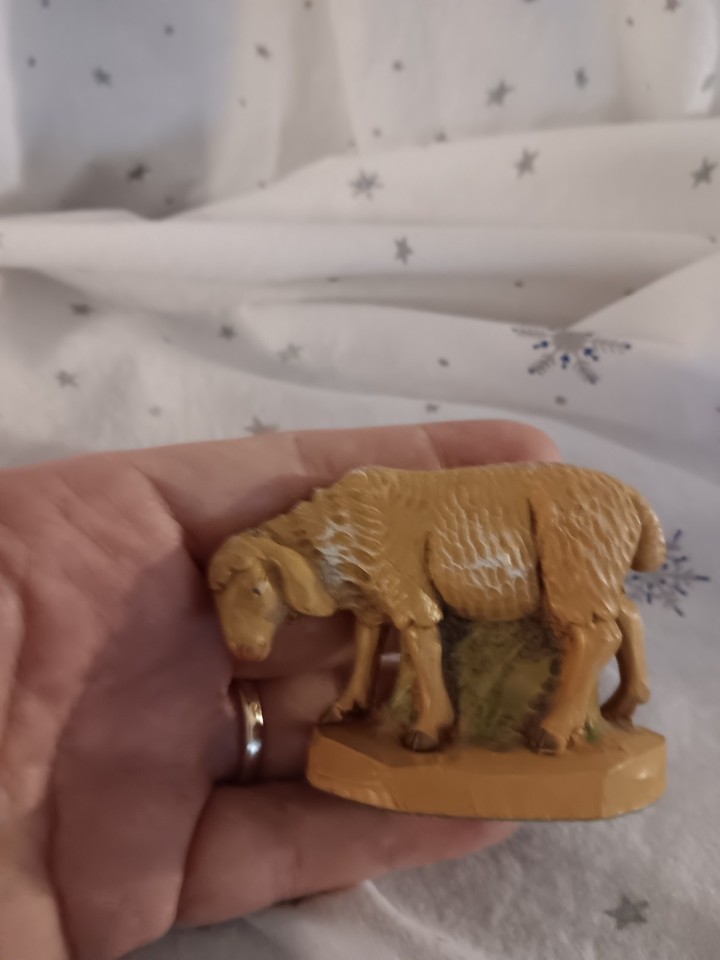 Vintage Fontanini Simonetti Nativity Figures Shepherd Boy w/ Sheep Depose Italy | eBay