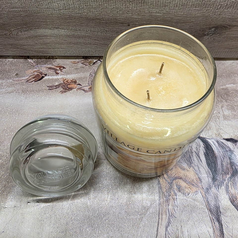 Village Candle Large Jar Maple Butter Premium Luxury Twin Wick USA Rare ...
