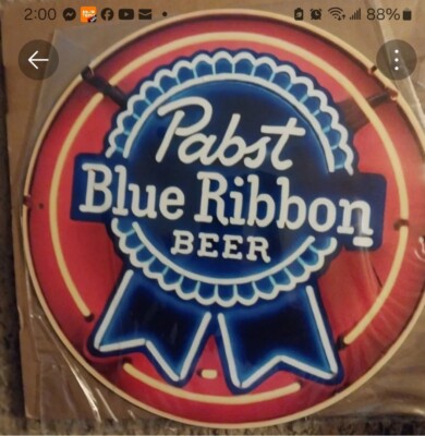 pabst blue ribbon beer signs | eBay