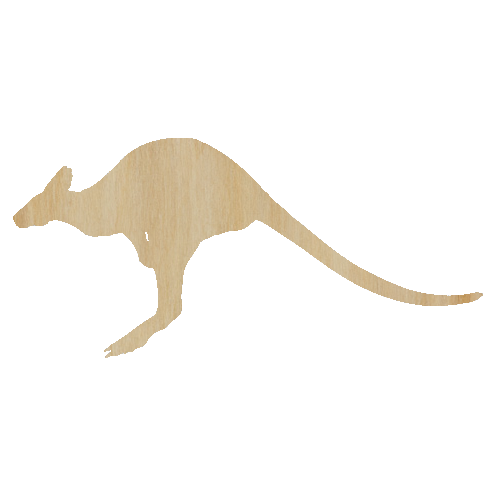 Wood Kangaroo Cut Out Wood Shape Craft Supply - Kangaroo Wallaby Cut ...