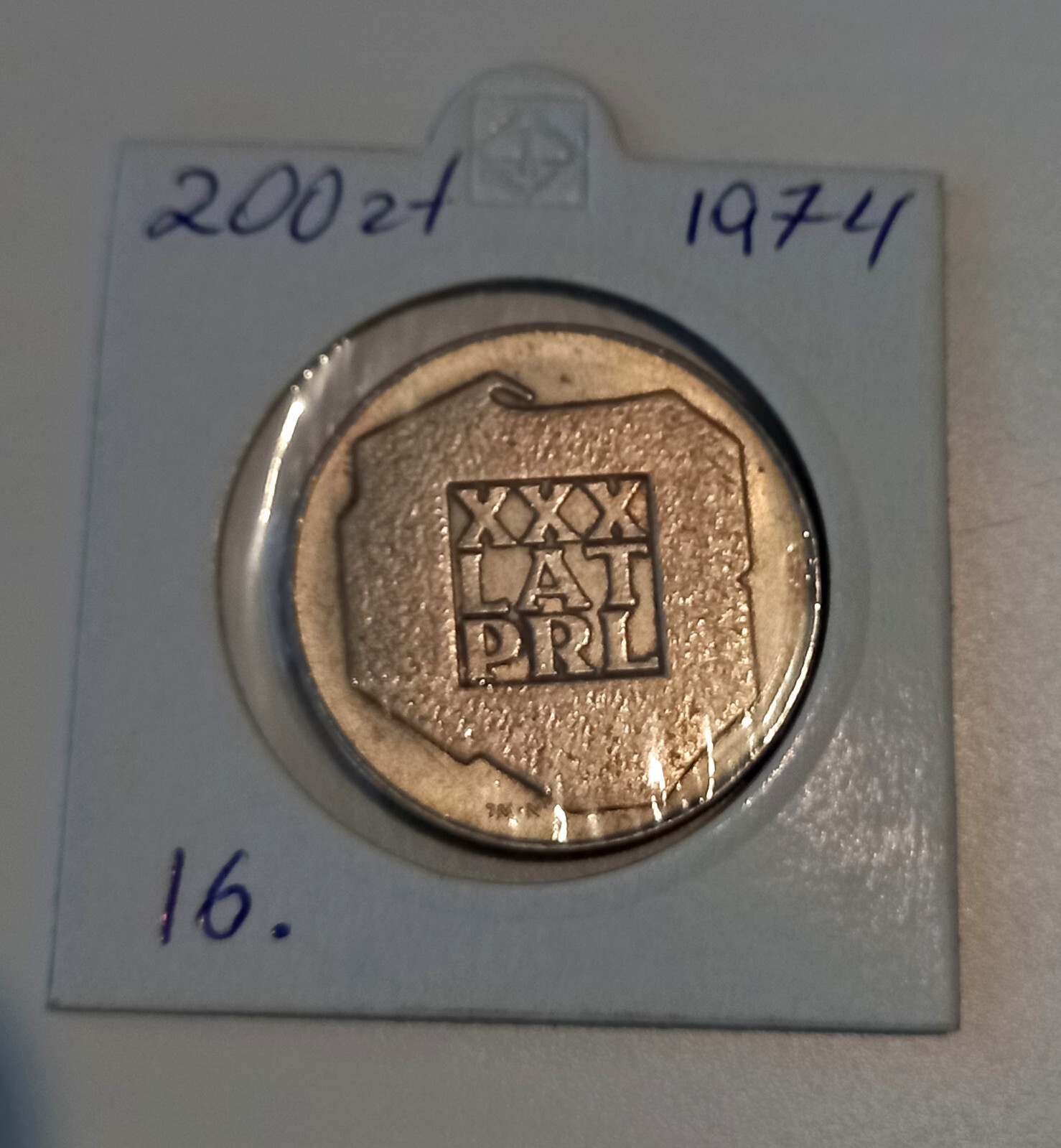 POLAND 1974 200 ZLOTYCH, SILVER 30th Anniversary of People's Republic ...