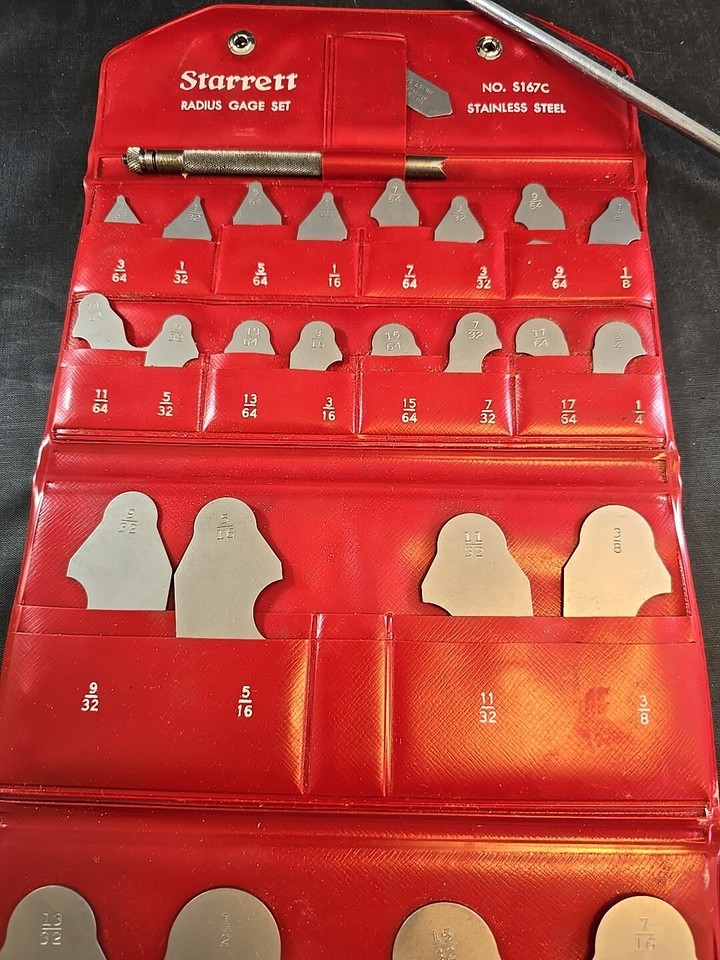 Starrett S167C Stainless Steel Radius Gage Set | eBay