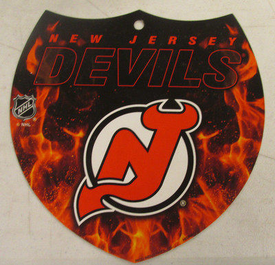 NHL Hockey New Jersey Devils Interstate Sign 8 x 8" Plastic Sign Man ...