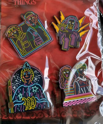 Set of 4 Funko Stranger Things 80's Neon Enamel Pins(2021), Target ...