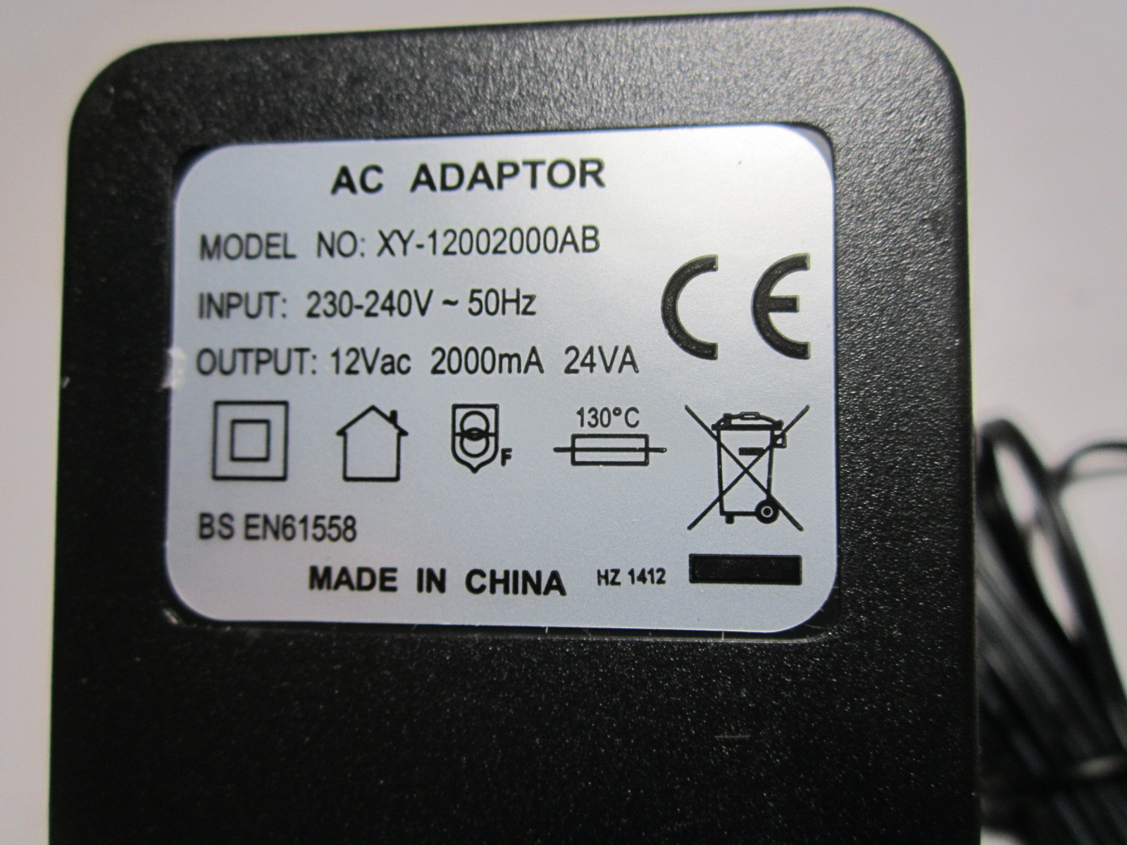 Adattatore DIXIETREE ALIMENTATORE DI RICAMBIO 12V 1700mA ACJ/ASA Per ...