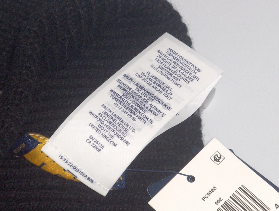 POLO RALPH LAUREN Men's Wool Rib Knit Pony Beanie Hat, Ski Skull Cap ...