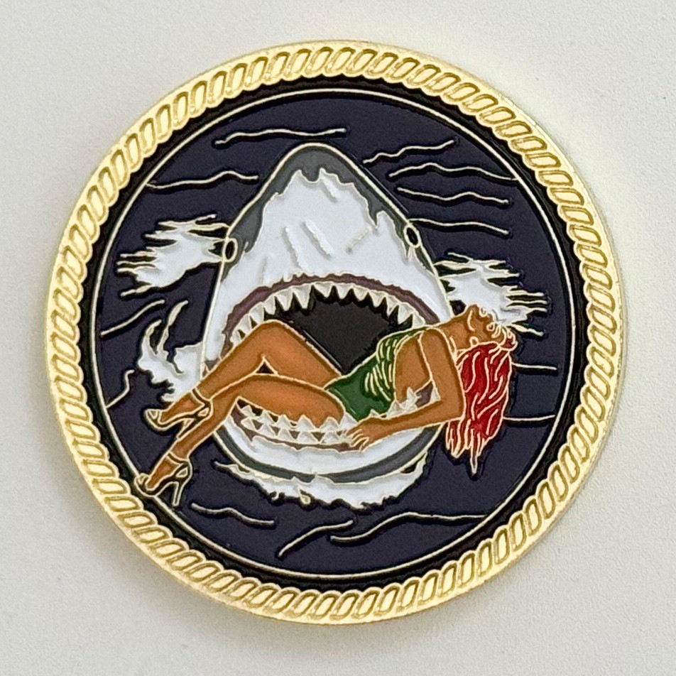 BFMC 68 Florida Challenge Coin, Unique Shark & Figure Design ...