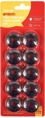 10 x Plastic Self Sealing Snap Eyelets Grommet Tarpaulin Groundsheet ...