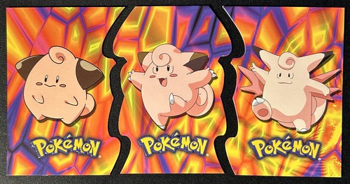 Cleffa Clefairy Clefable 7,8,9/ 18 Die Cut Topps Johto League Champions ...