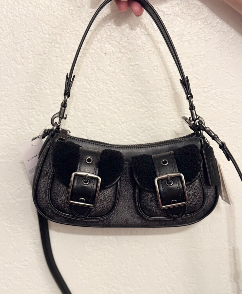 Coach CY658 Ashton Baguette Bag In Signature Canvas NWT | eBay