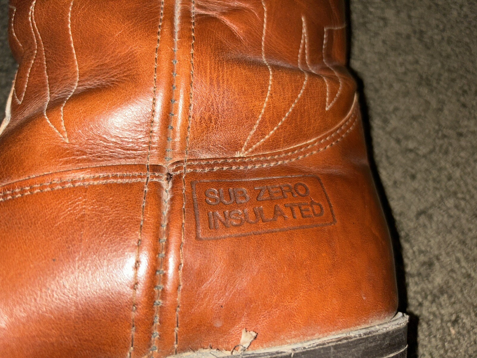 Double H Sub Zero Insulated Brown Leather Western Boots Men's Size 10 Vtg | eBay