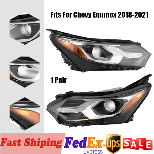 Fits For Chevy Equinox 2018-2021 Full LED Headlights w/ DRL Left ...