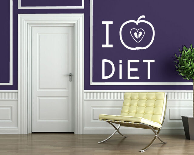 Vinyl Decal Assistance Slogan For Losing Weight I love Diet Wall ...