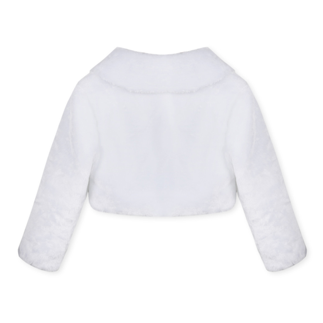 Girls Kids Baby Faux Fur Long Sleeve Coat Wedding Bridesmaid Jacket ...