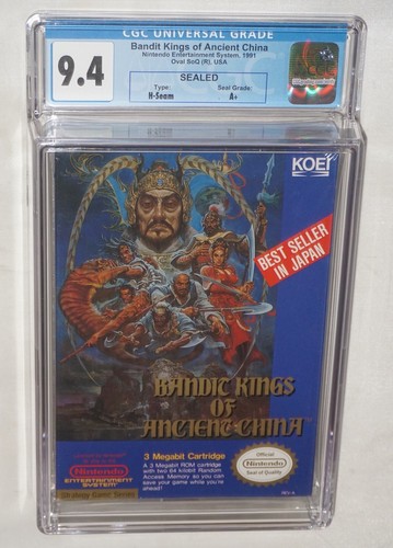 Bandit Kings of Ancient China (Nintendo NES) CGC 9.4 A+ NEW Sealed ...