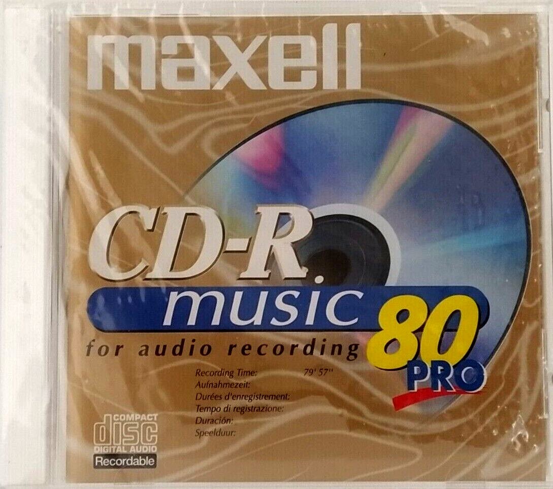 Maxell CD-R80 PRO Audio Music 80 Mins CD-R Blank Recordable Disc - NEW ...