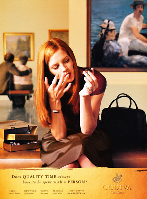 GODIVA CHOCOLATE AD #23 MAGAZINE promo AD 2001 DOES QUALITY TIME ...