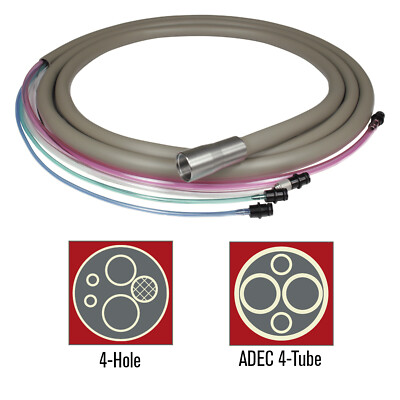 KINETIC HANDPIECE TUBING, 4 HOLE NON-OPTIC, ADEC 4-TUBE JACKETED | eBay