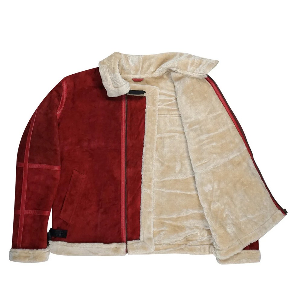 Men's Ryan Reynolds Spirited Red Suede Leather Jacket! Ryan Reynolds ...