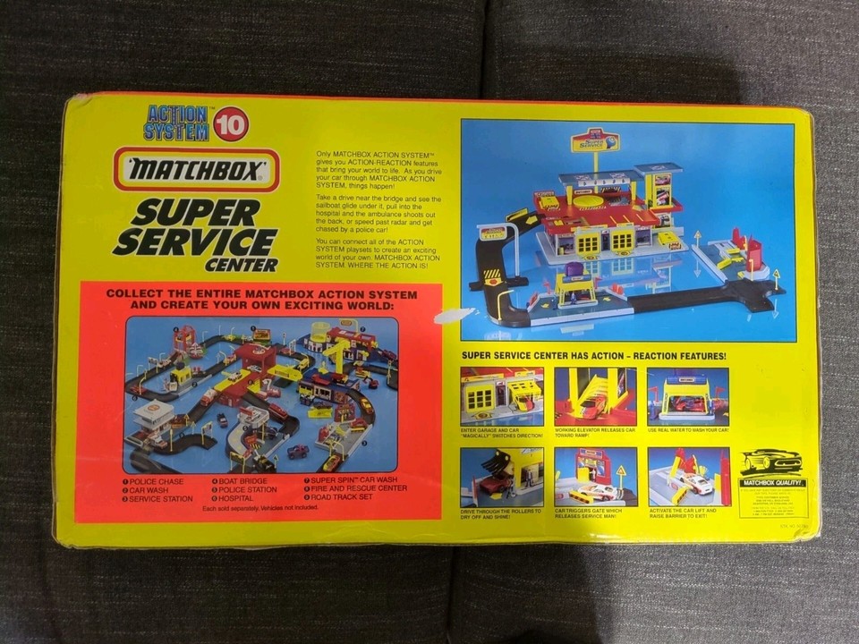 MATCHBOX ACTION SYSTEM SUPER SERVICE CENTER PLAYSET - 1996 - BRAND NEW ...