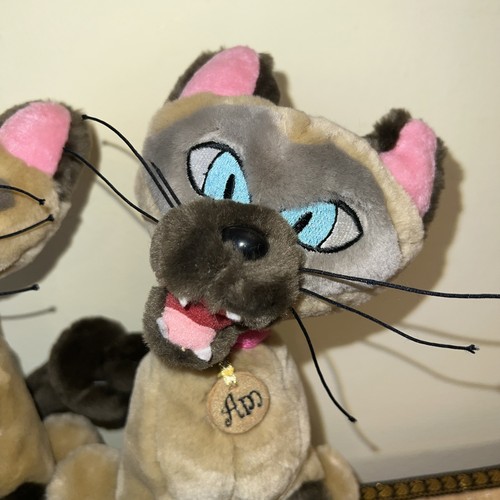 Disney Siamese Cats Si And Am Bean Bag Plush Set Lady & the Tramp Vintage 10" | eBay