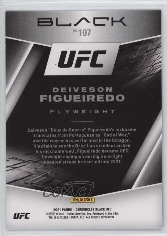 2021 Panini Chronicles UFC Panini Black Blue /99 Deiveson Figueiredo ...