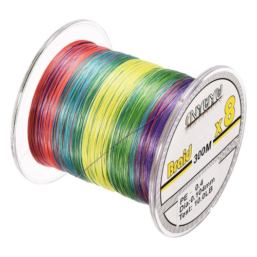 8 Strands PE Braided Fishing Line Abrasion Resistant 328Yard 10LB ...